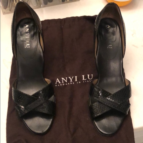 Anyi Lu | Shoes | Anyi Lu Black Heels | Poshmark